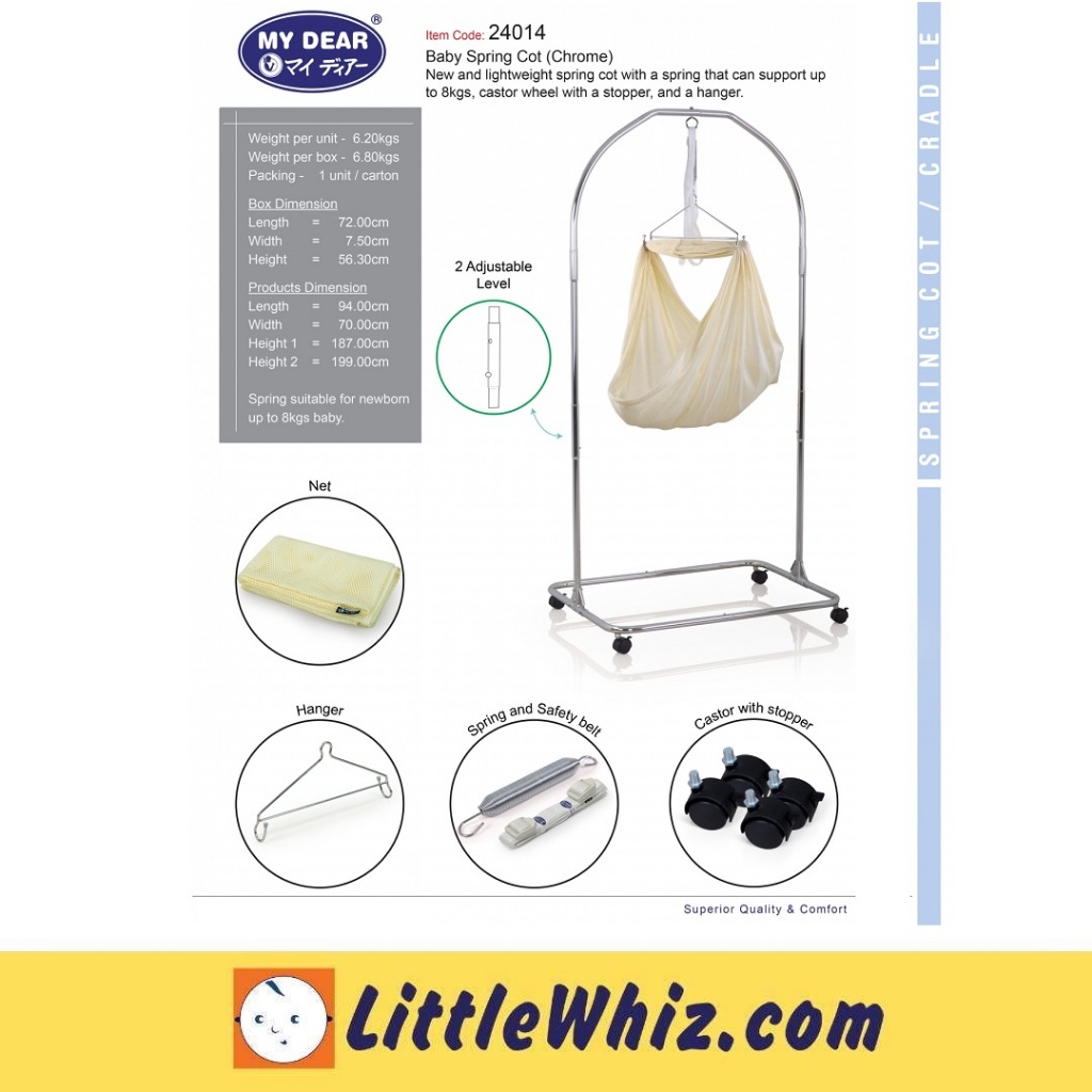 My Dear: Baby Spring Cot - Chrome (24014) / Epoxy (24049) | SET BUAIAN ...