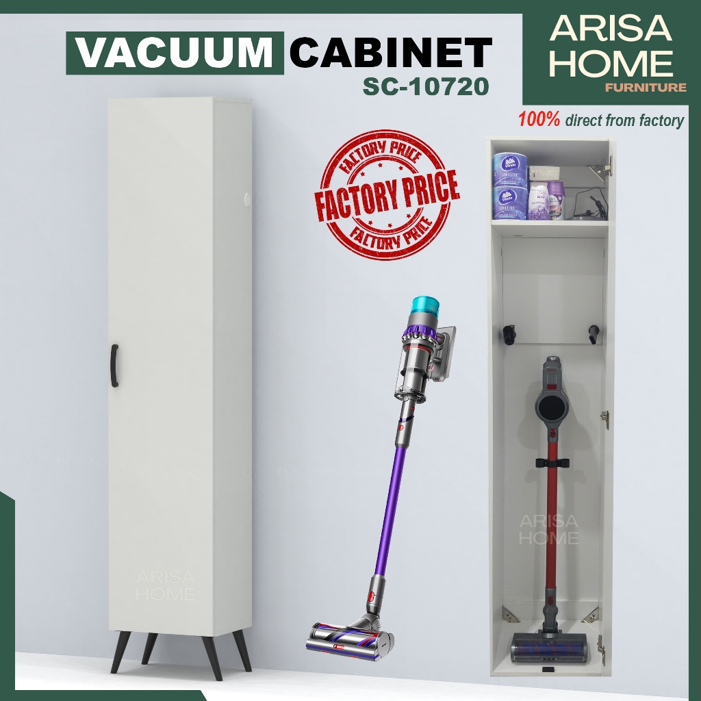 ArisaHome Vacuum Cleaner Tall Cabinet Holder Rack / Storage Cabinet ...