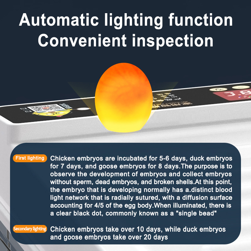 12/24/48/64/130 Eggs Automatic Incubator Thermostatic Chicken Hatching ...