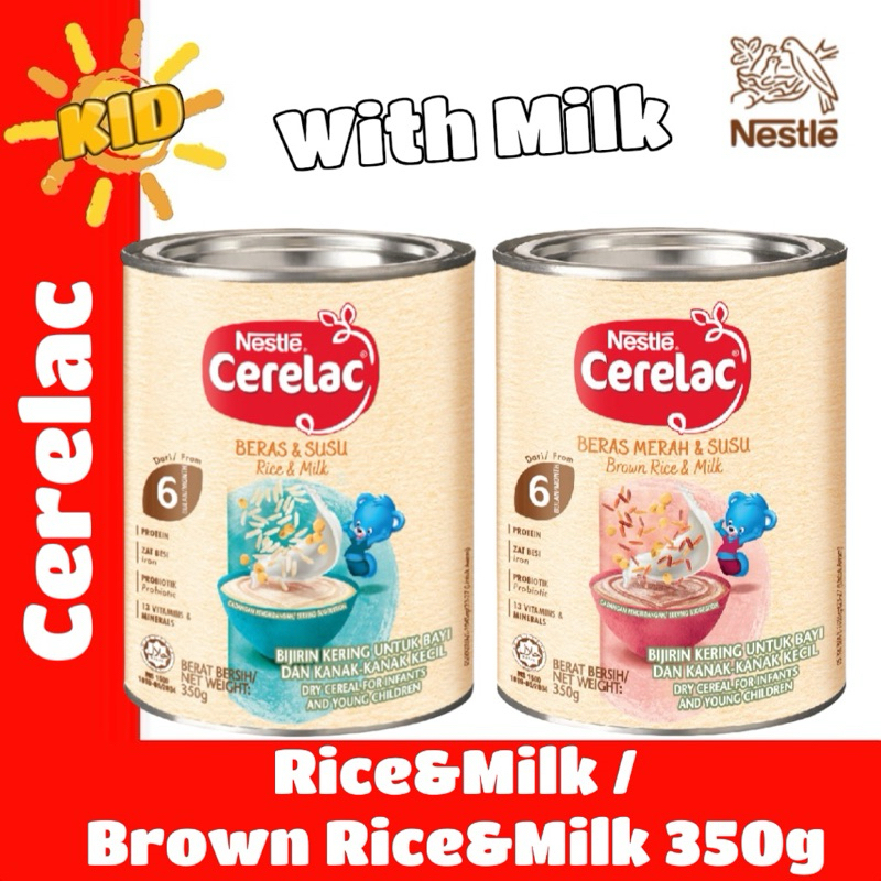 Nestle Cerelac 350g (BrownRice/Rice) With Milk Exp:10/2025 | Shopee ...
