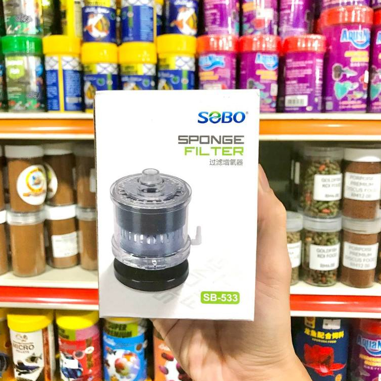 SOBO SPONGE FILTER AIRPUMP AQUARIUM FILTRATION SIMPLE WITH NEW DESIGN ...