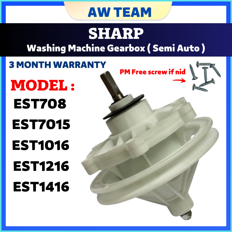 SHARP EST708 EST7015 EST1016 EST1216 EST1416 Washing Machine Gear Box ...
