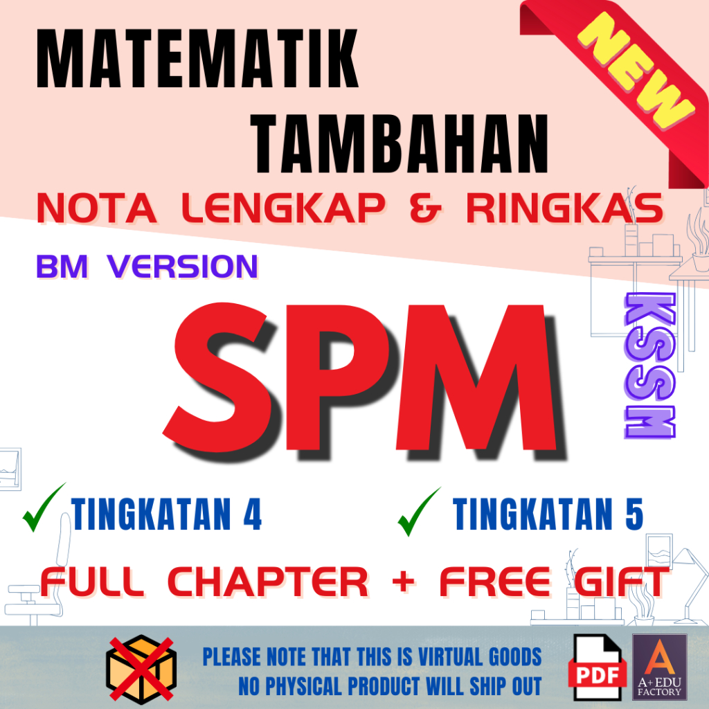 [📚PDF] NOTA LENGKAP MATEMATIK TAMBAHAN TINGKATAN 4 & 5 [SPM] A+ NOTES ...