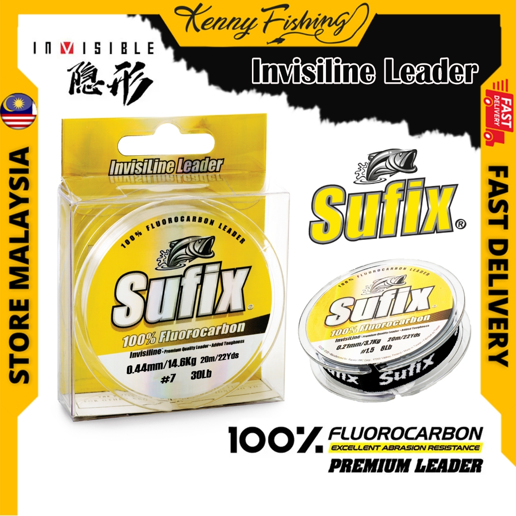SUFIX - Invisiline 100% Fluorocarbon New 2024 - Leader Fishing Line Tangsi | Shopee Malaysia