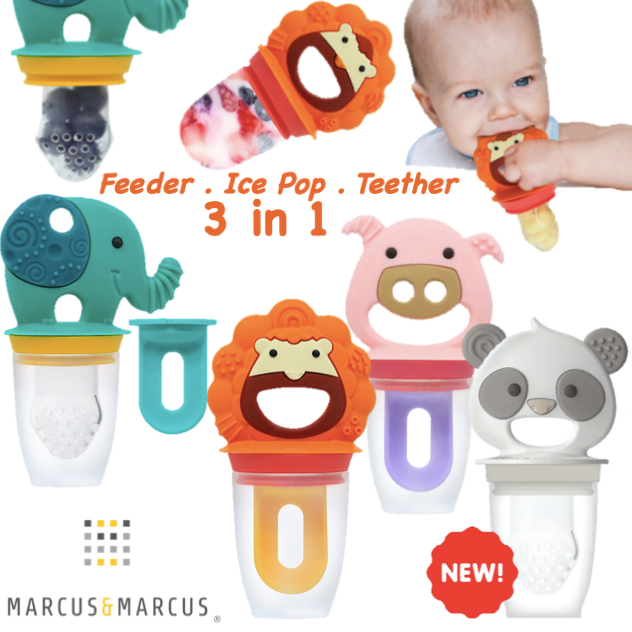 Marcus & Marcus Silicone Self Feeder N POP Fruit Feeder Teether Puting ...