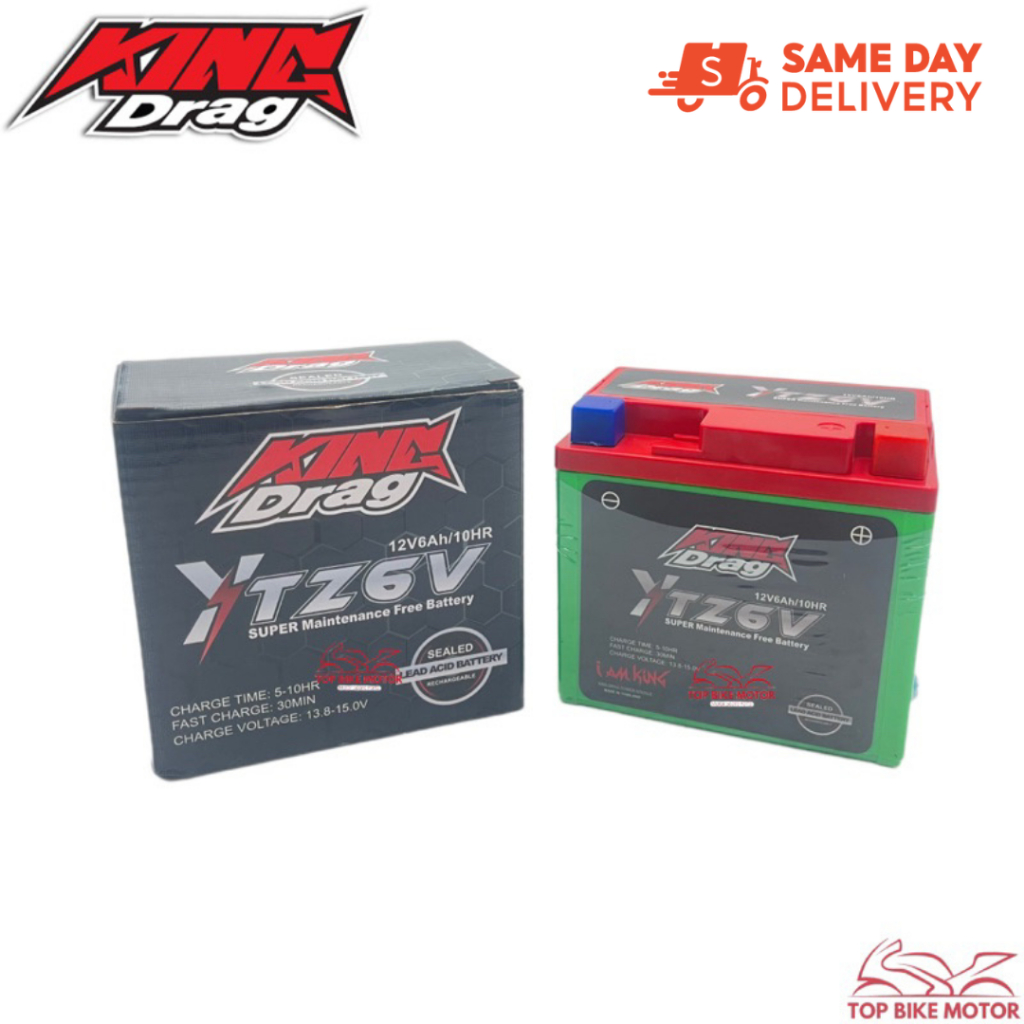 [SAME DAY DELIVERY] KING DRAG RS150 YTZ6V BATTERY ADV150 VARIO ...