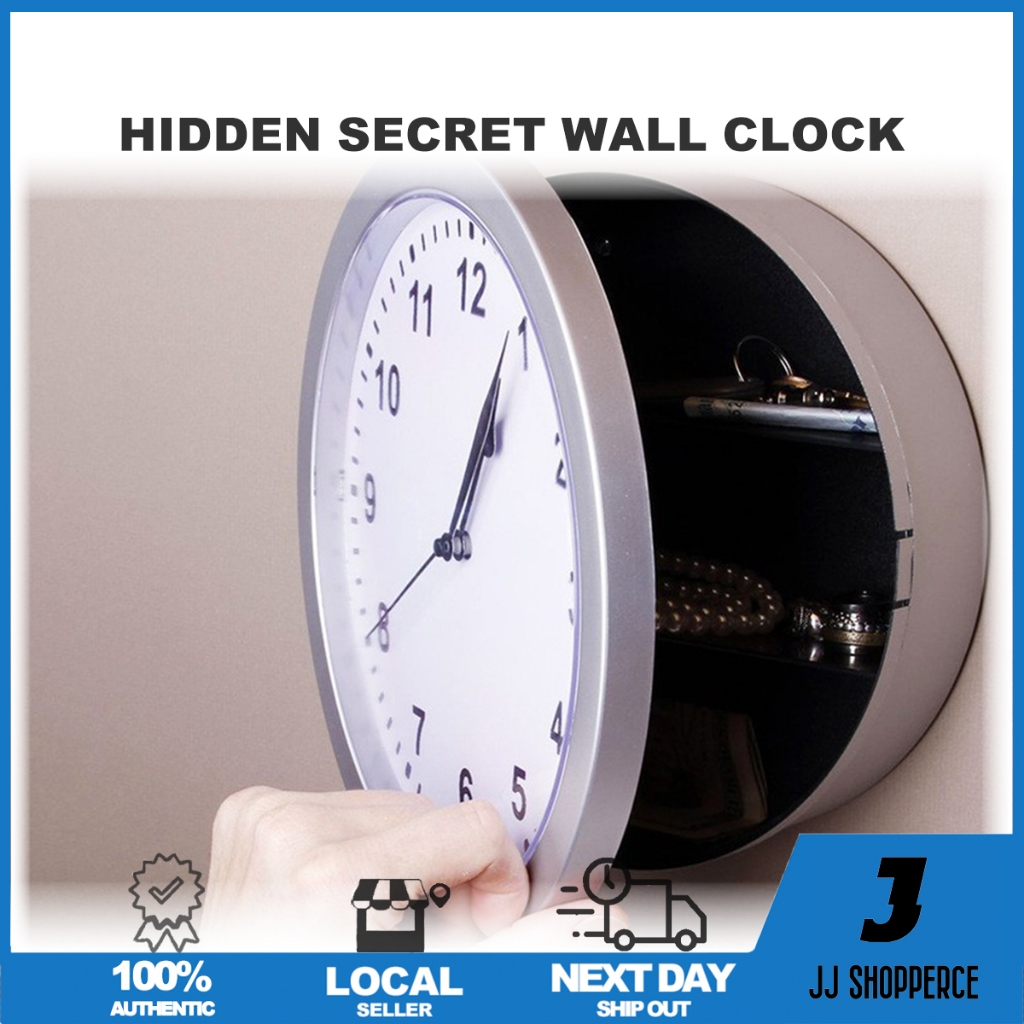 [MY] Hidden Secret Large Wall Clock/ Safe Money Stash Box/ Jewelry ...