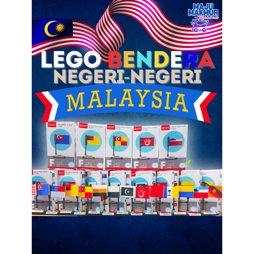 LEGO BENDERA NEGERI-NEGERI DI MALAYSIA | MALAYSIA STATES FLAG BRICK ...