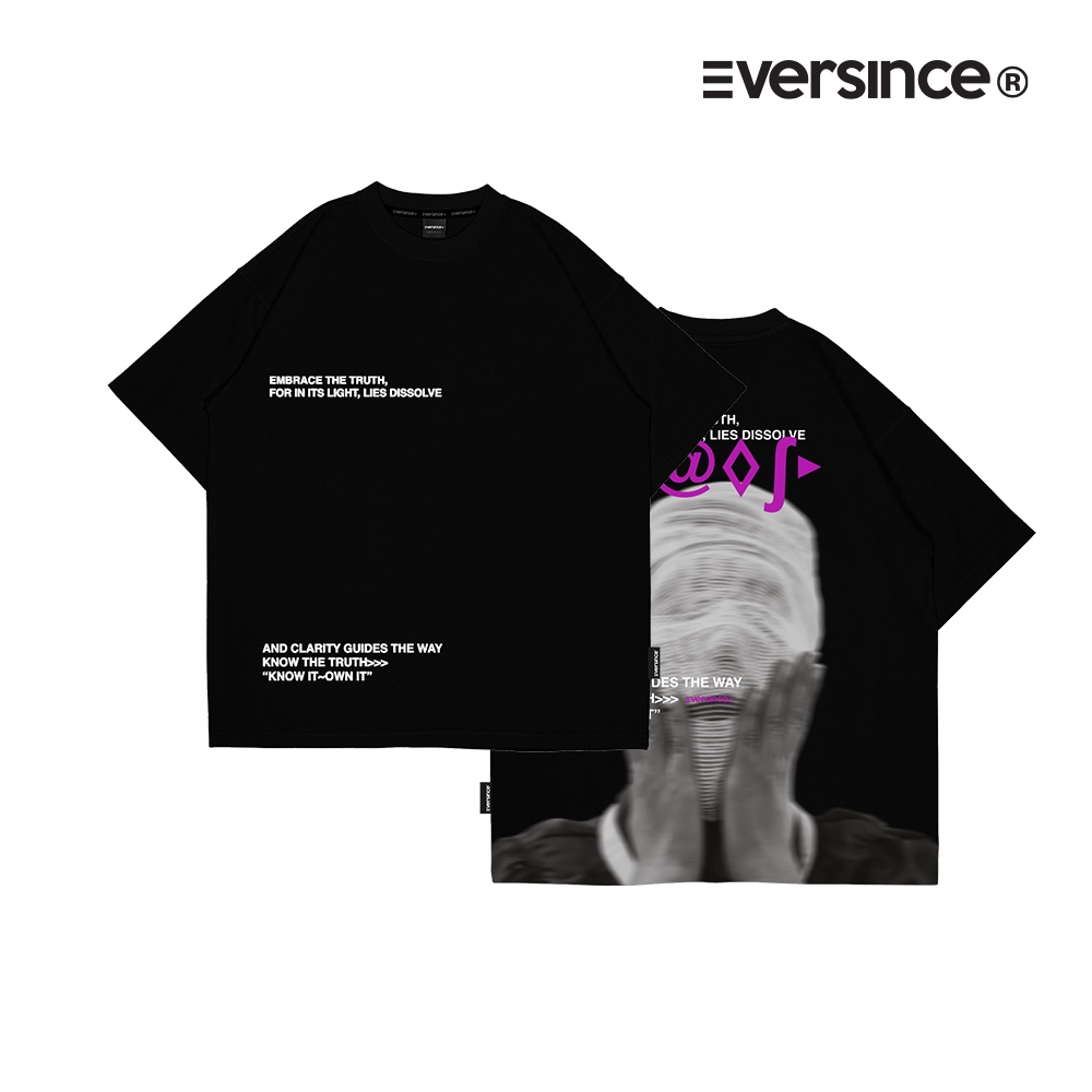 Eversince Derail Oversized Short Sleeve T-Shirt Black | Shopee Malaysia