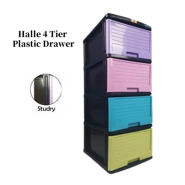3V 2B BRAND 4 / 5 Tier Plastic Drawer / Cabinet / Storage Cabinet Multi ...