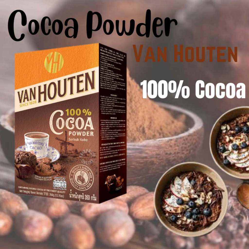 Chocolate Coklat Dark Serbuk Koko Cocoa Powder Van Houten Sugar Free ...