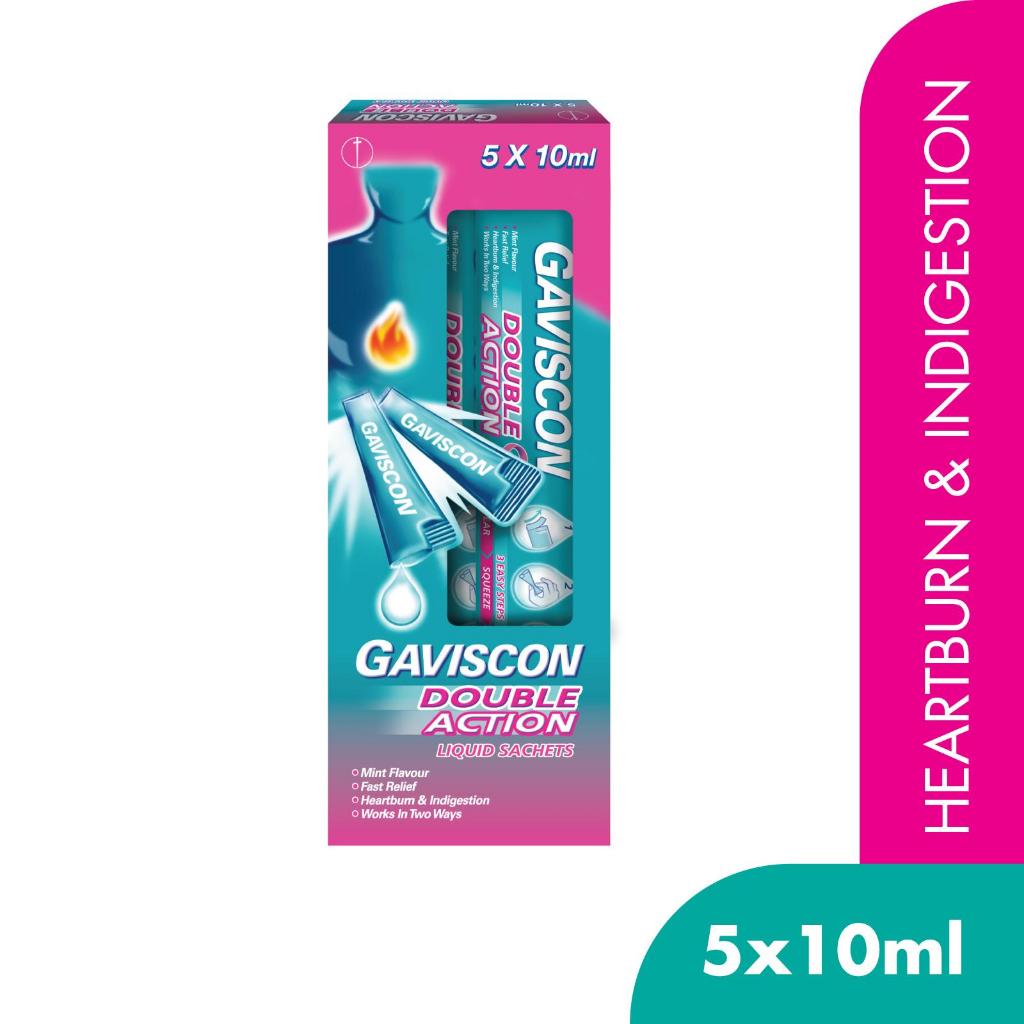 Gaviscon Double Action Liquid Sachet (10ml x 5's) - Fast Relief ...