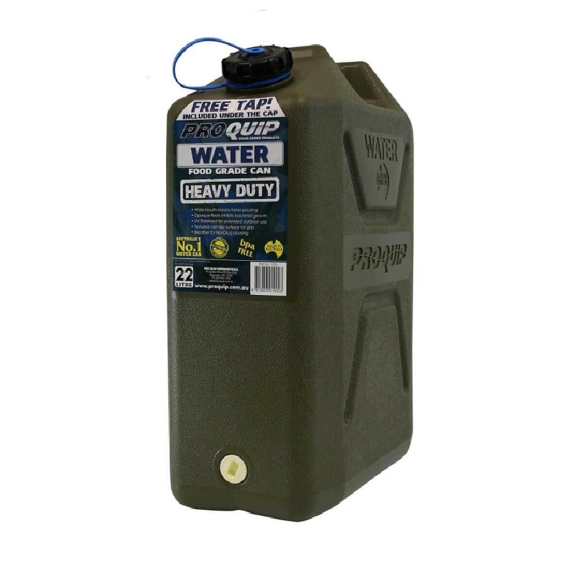 Pro Quip Jerry Can Plastic Fast Pour Fuel Can Diesel Green With Tap 22 ...