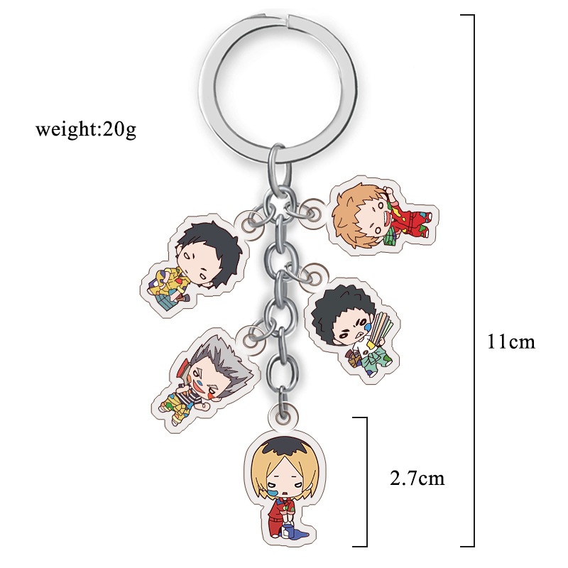 [Ready Stock] Haikyuu Keychain Anime Acrylic Keychains Souvenirs Bokuto ...