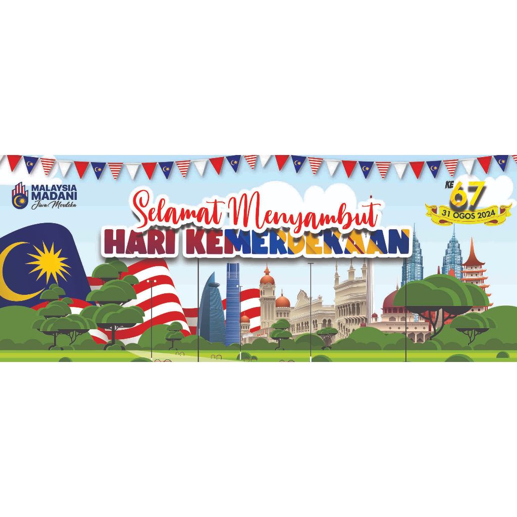 Banner MERDEKA 2 / KEMERDEKAAN / SAMBUTAN KEMERDEKAAN / SELAMAT ...