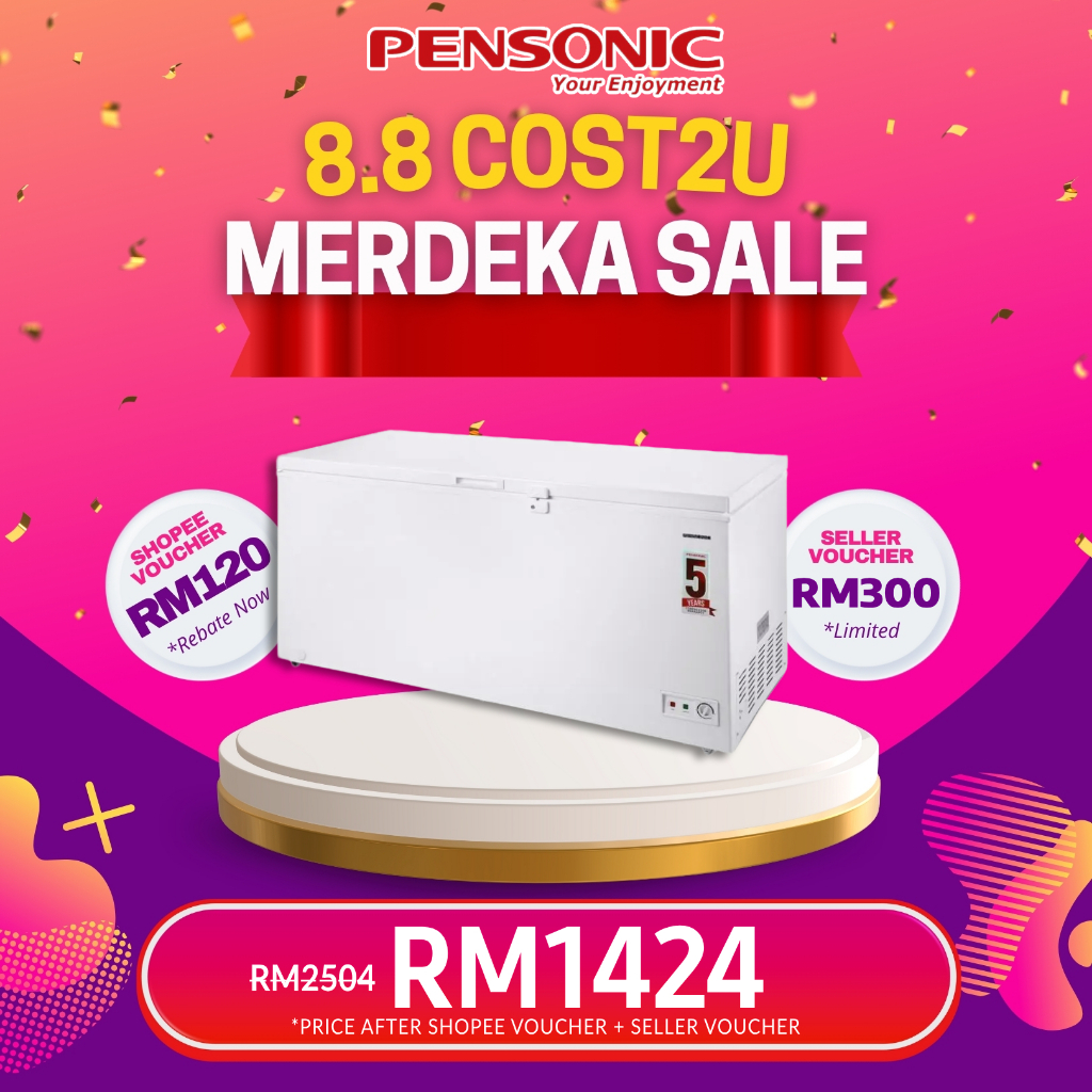 Pensonic 500L Chest Freezer | PFZ-502 (Frozen Food Pembeku Dada Upright ...