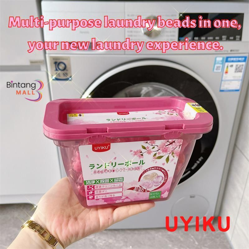 UYIKU 3-in-1 Laundry Beads Multi-purpose Detergent, Sterilize, Softener with Long-Lasting Sakura ...