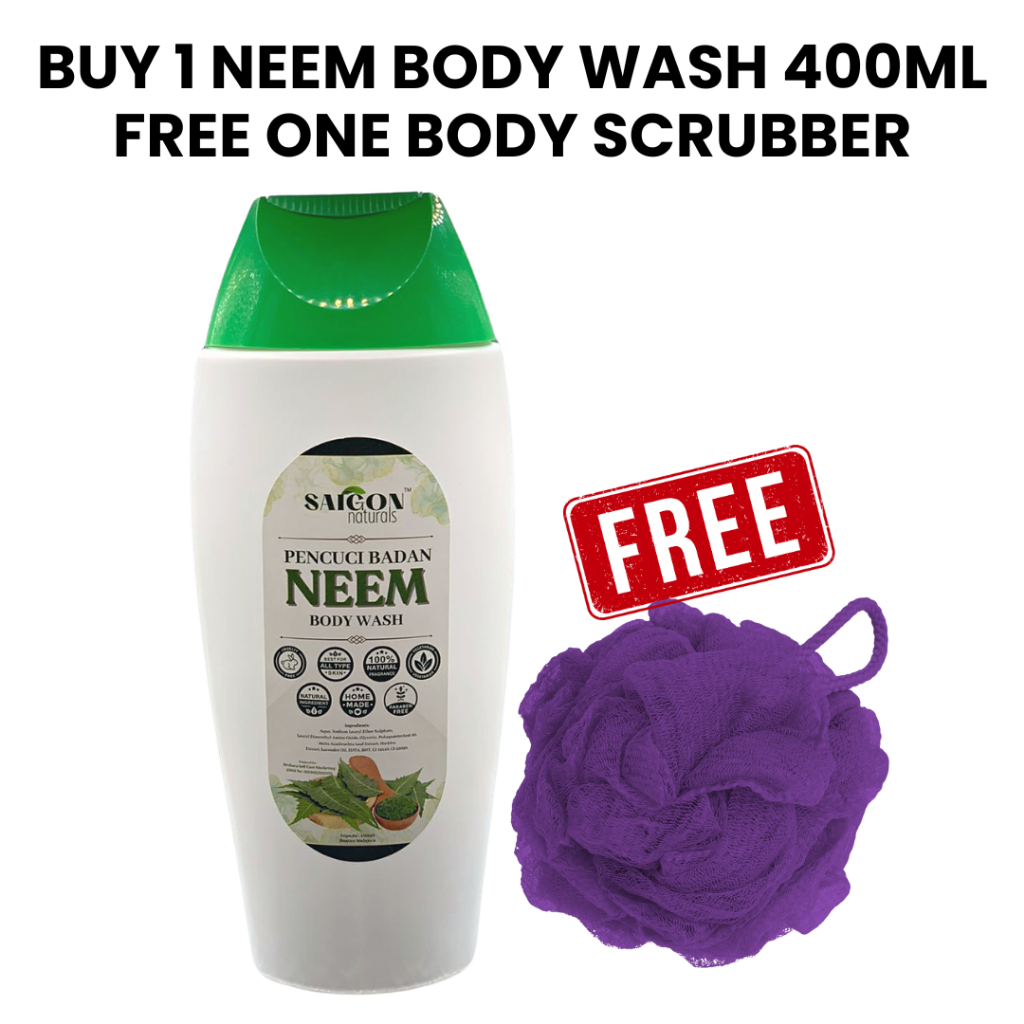 Saigon Naturals Neem Body Wash Protecting Neem Turmeric Anti Bacterial ...