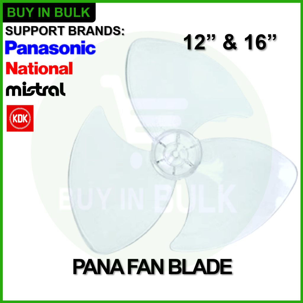 PANASONIC/NATIONAL/MISTRAL/KDK Fan Blade 12inch & 16inch Kipas Bilah ...