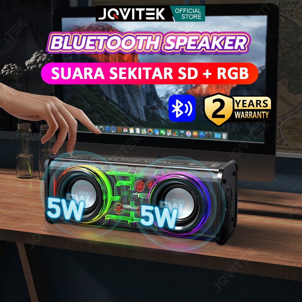 (NEW ARRIVAL) JQVITEK Wireless RBG Bluetooth 5.3 Dual Speaker LED 3D ...
