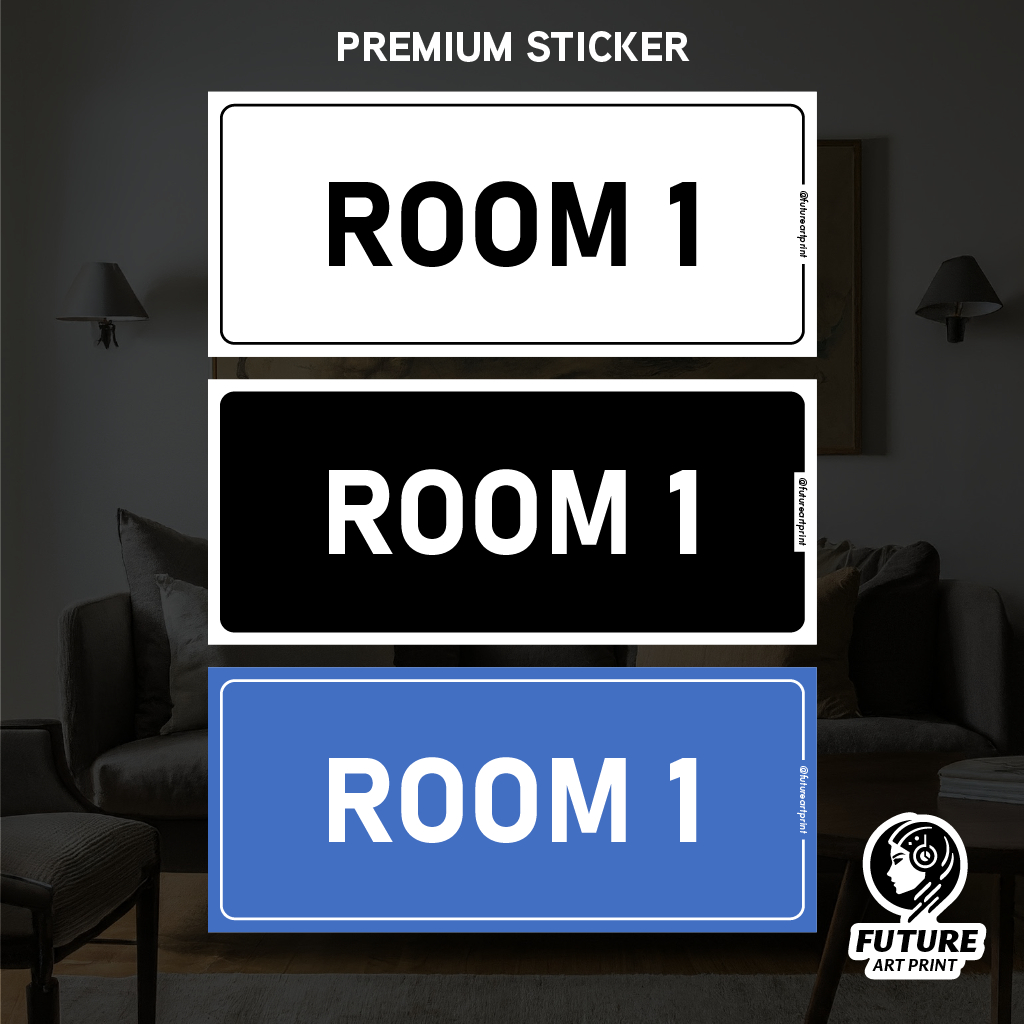 Room Number No Sign Signage Sticker Label Door. Nombor No Bilik Stiker ...