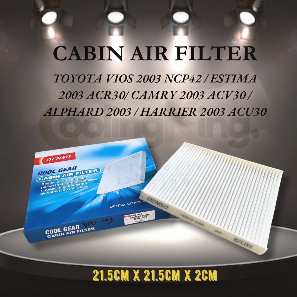 Toyota Cabin Air Filter (Vios 2003 [NCP42]/ Estima 2003 [ACR30]/ Camry 2003 [ACV30]/ Alphard ...