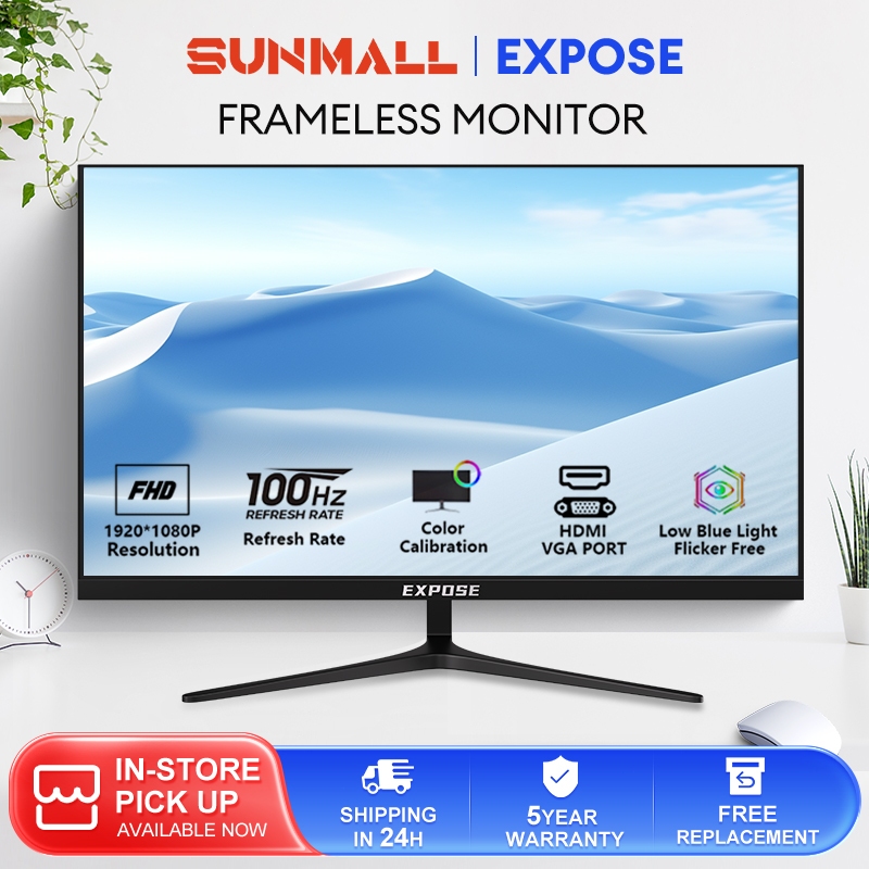 EXPOSE Monitor PC 24 Inch Curved Monitor Gaming 100HZ Monitor 19inch 75 ...