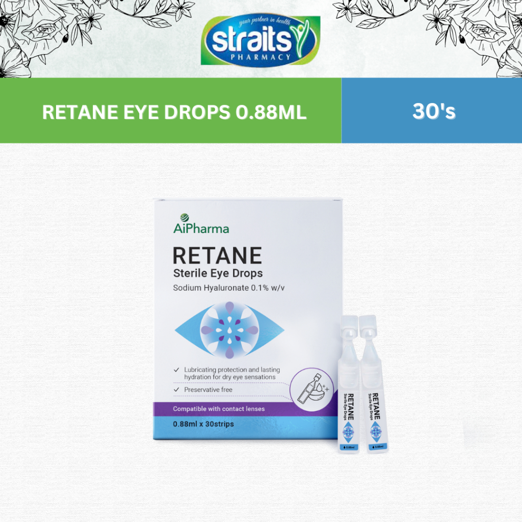 AiPharma Retane Sterile Eye Drops 0.88ML X 30'S | Shopee Malaysia