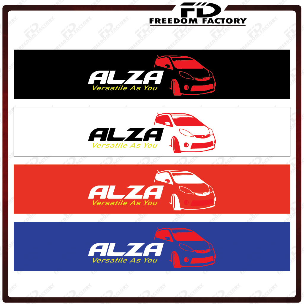 PERODUA ALZA Front Windshield Sticker / Sticker Tampal Cermin Depan ...