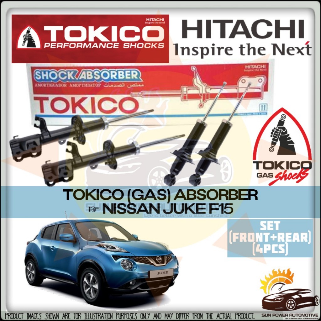 TOKICO TKC Nissan Juke F15 Gas Shock Strut Absorber ( FRONT REAR SET ...