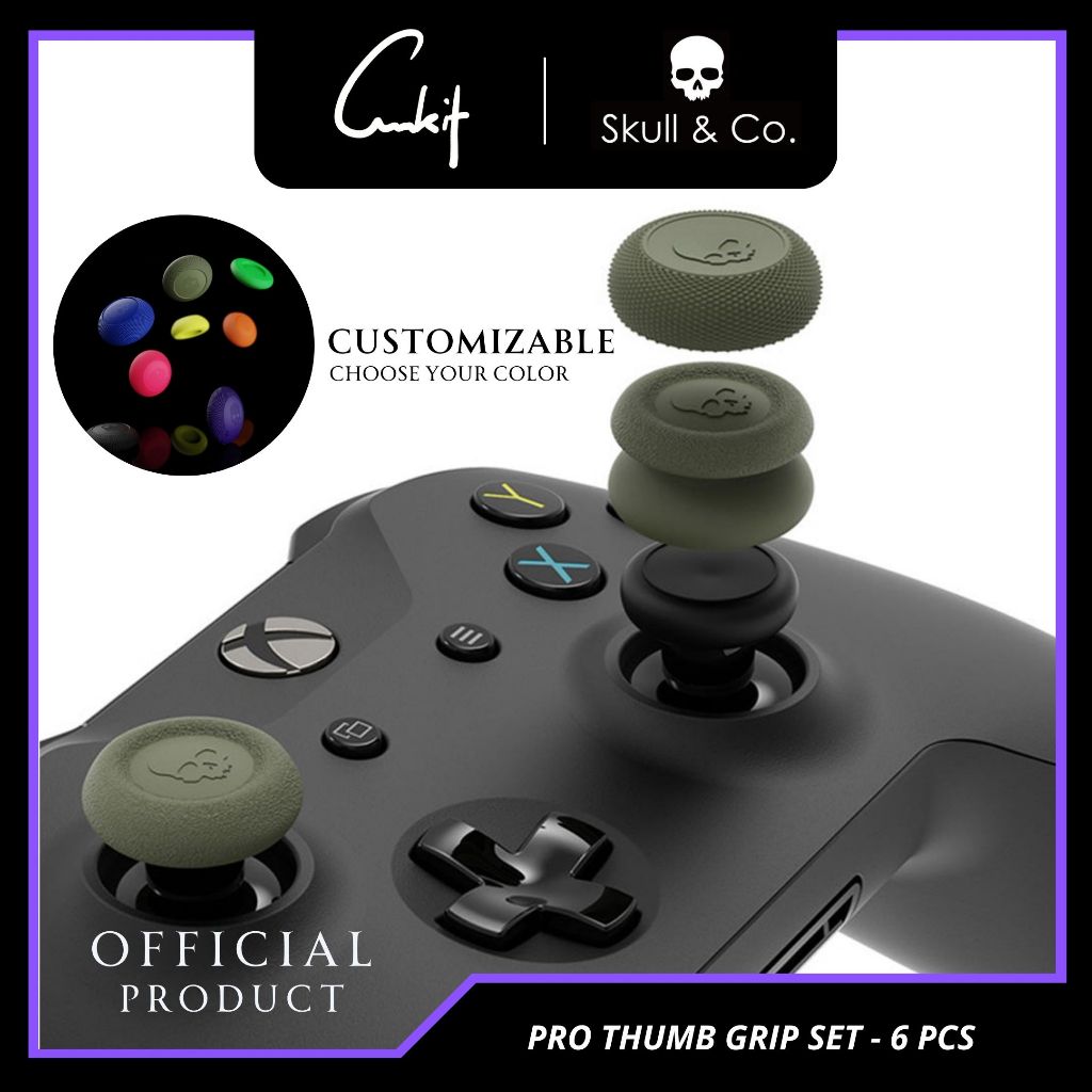 NEW YEAR SALE 】Skull & Co Thumb Grip Set for XBOX Controllers 6pcs ...