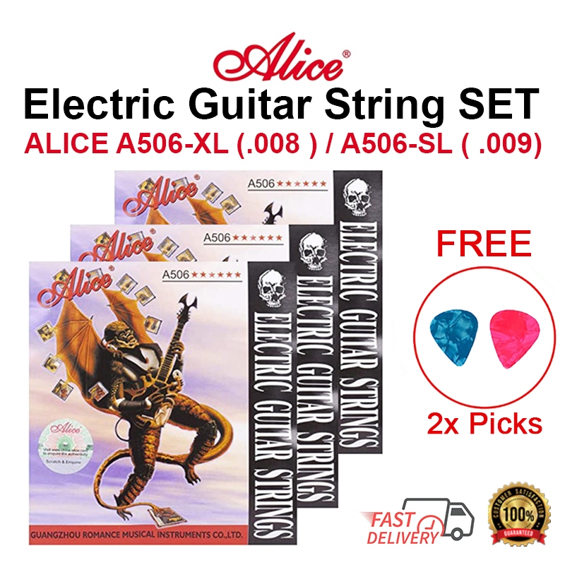 ALICE ( .008 or .009) A506 Electric Guitar String SET | Tali Gitar ...
