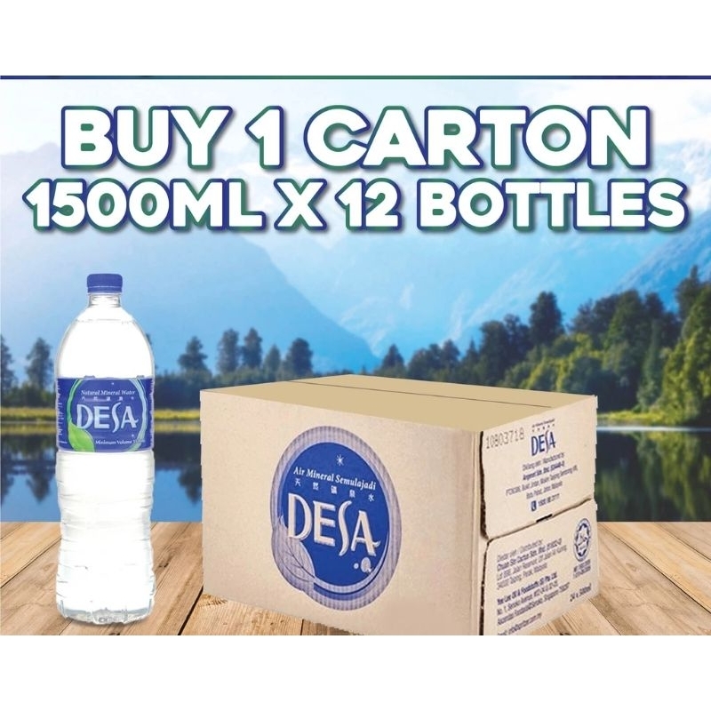 DESA Mineral Water (1500ml x 12 Bottles x 1 Carton) | Shopee Malaysia