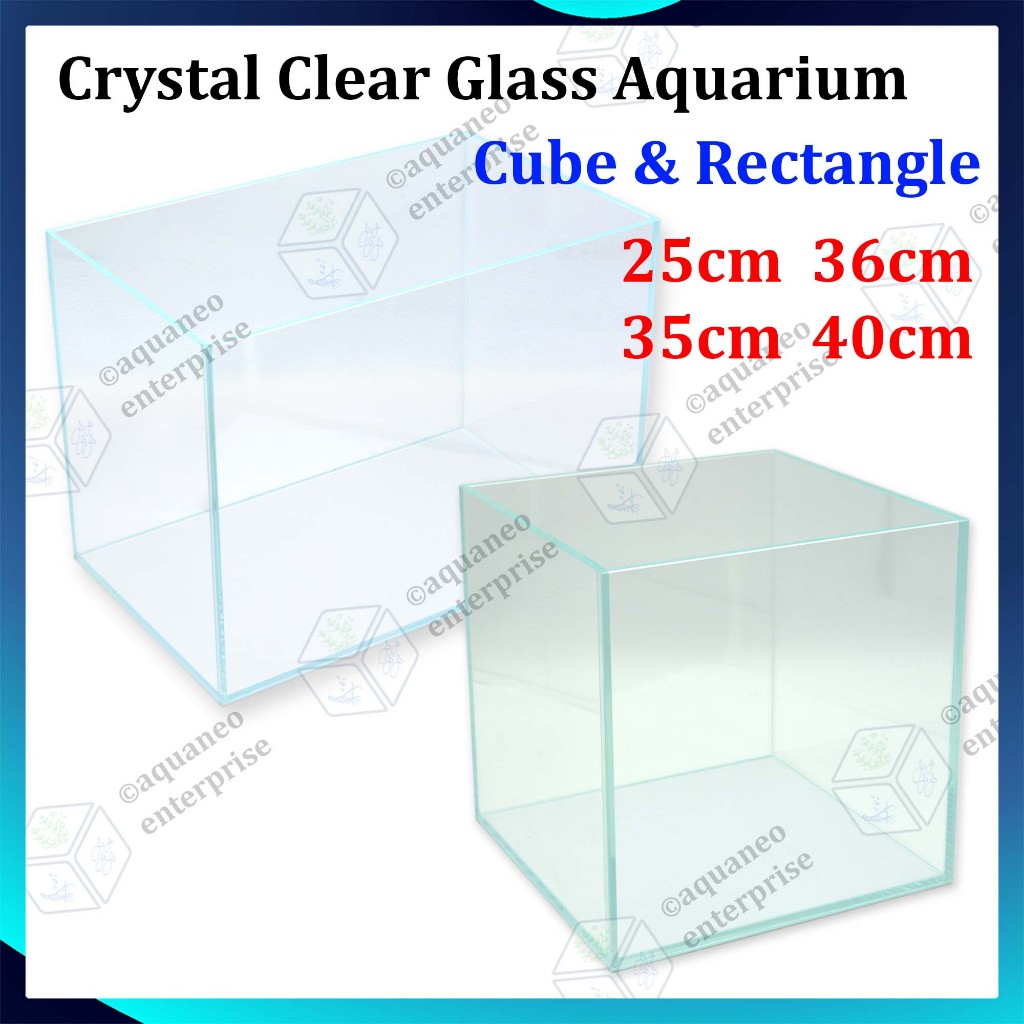 Crystal Clear Glass Aquarium Tank Fish Tank Rectangle 35cm 36cm 40cm ...