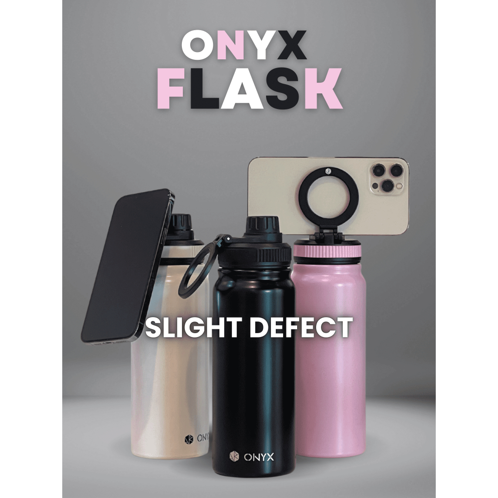 ONYX Flask [SLIGHT DEFECT] - 600ML MagSafe Tripod Flask Water Bottle Fitness Gym with BPA FREE ...