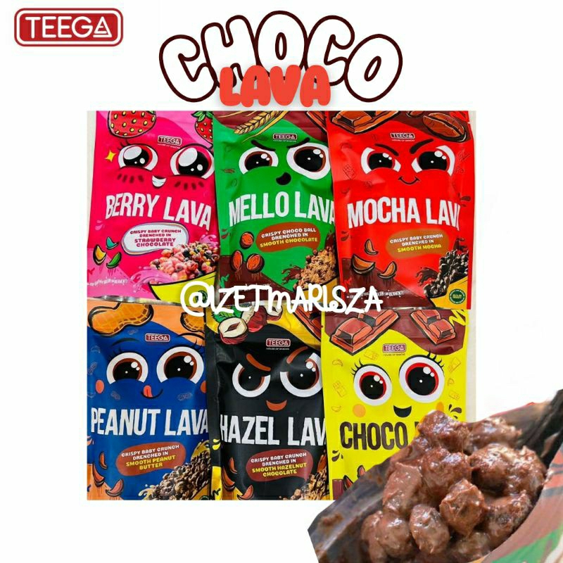 Teega Choco Lava 150g Berry Mello Mocha Peanut Hazel Chocojar Snack ...
