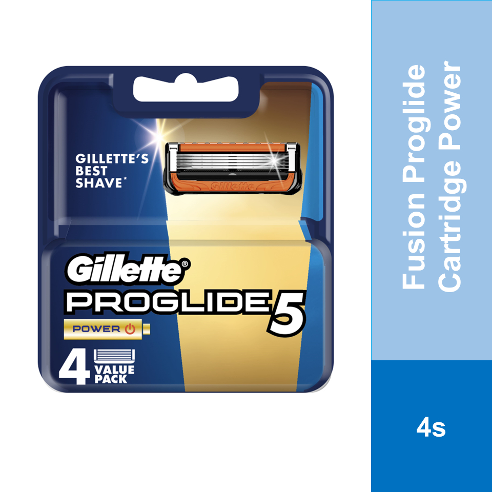 Gillette Men's Fusion ProGlide Power System Razor Blades (4 Pcs ...