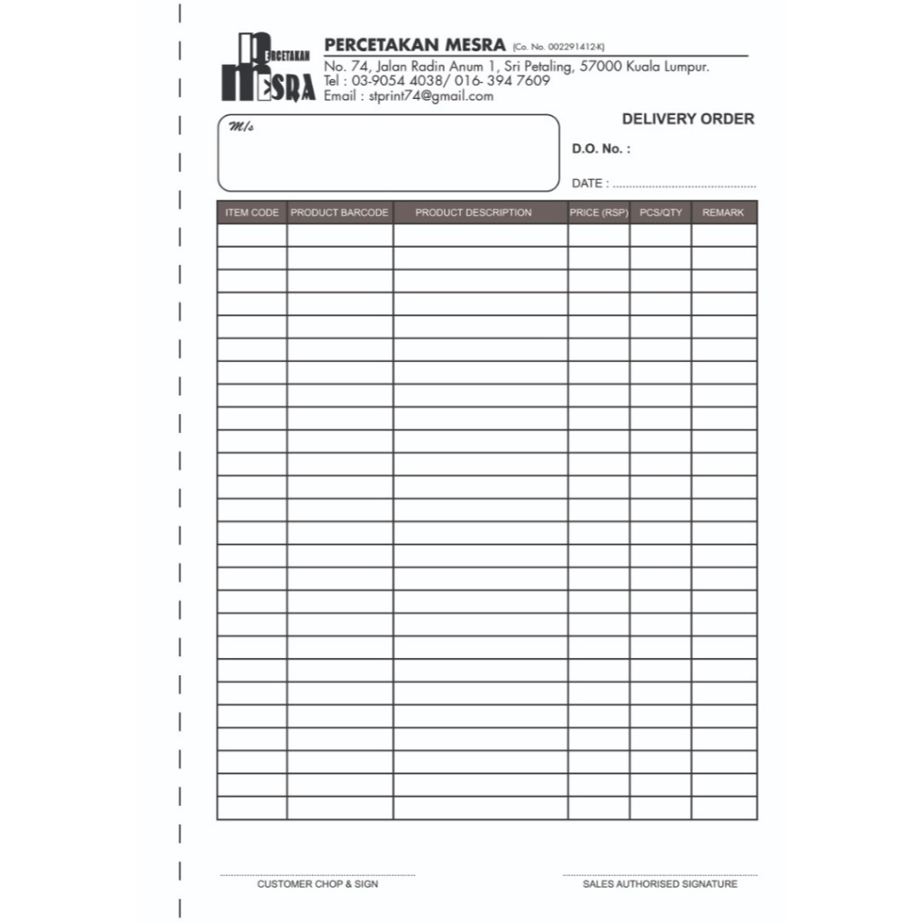 Buku Invoice/Bill Book/Buku Resit/Receipt Book/Cash Sales/Cash Bill ...