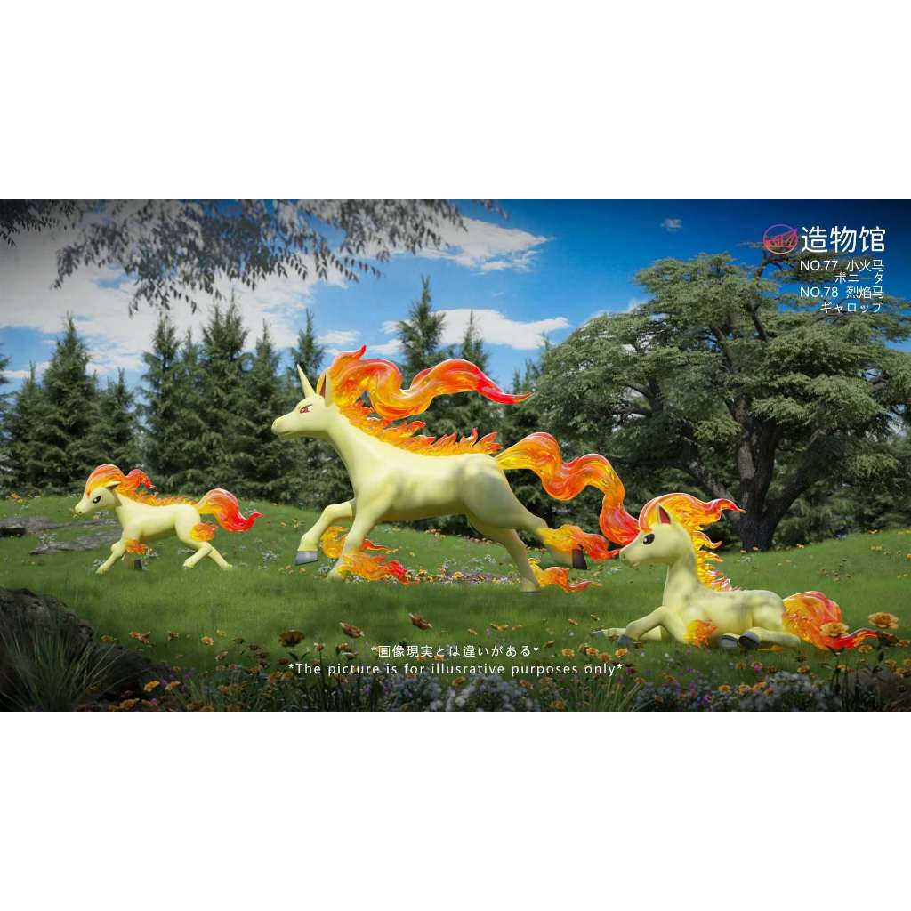 Zao Wu Guan Studio - Rapidash Evolution Group Pokémon Resin Statue GK ...