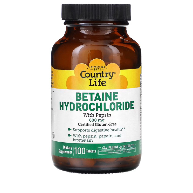 Betaine Hydrochloride with Pepsin, Tablets | Shopee Malaysia