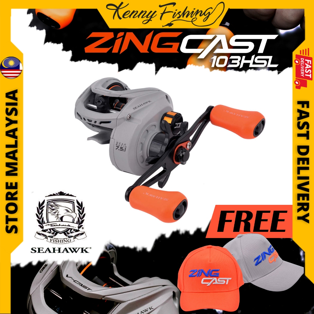 SEAHAWK ZING CAST 103HSL BAITCASTING FISHING REEL BC REEL 103 hsl ...