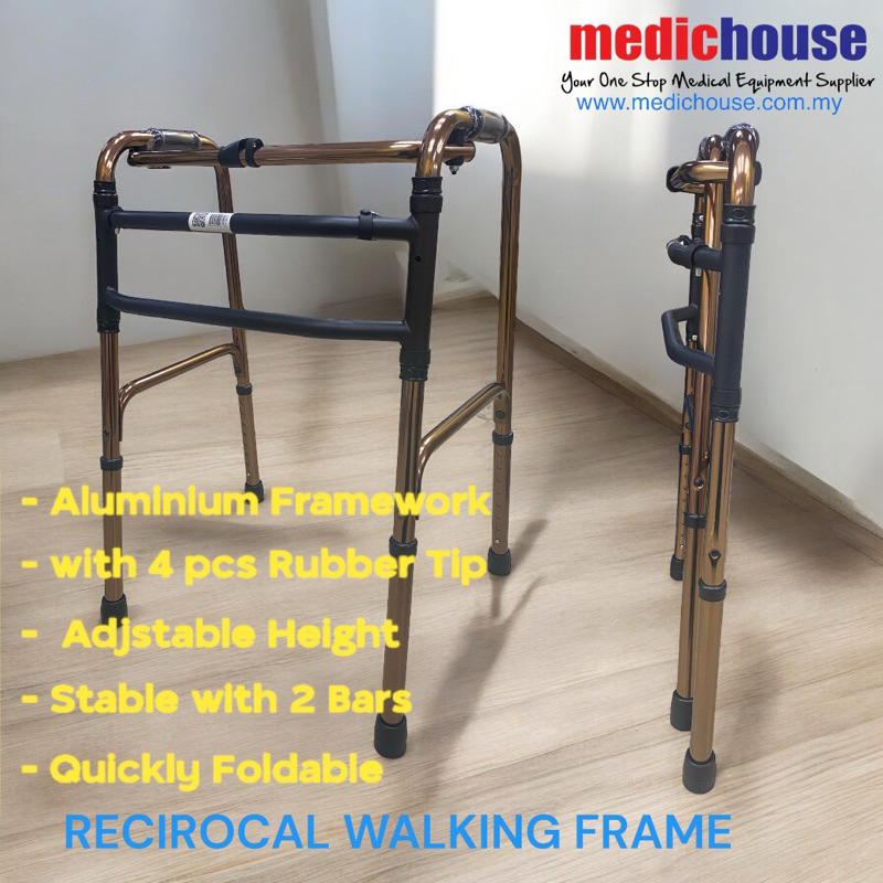 Reciprocal Walking Frame( bronze color ) | Shopee Malaysia