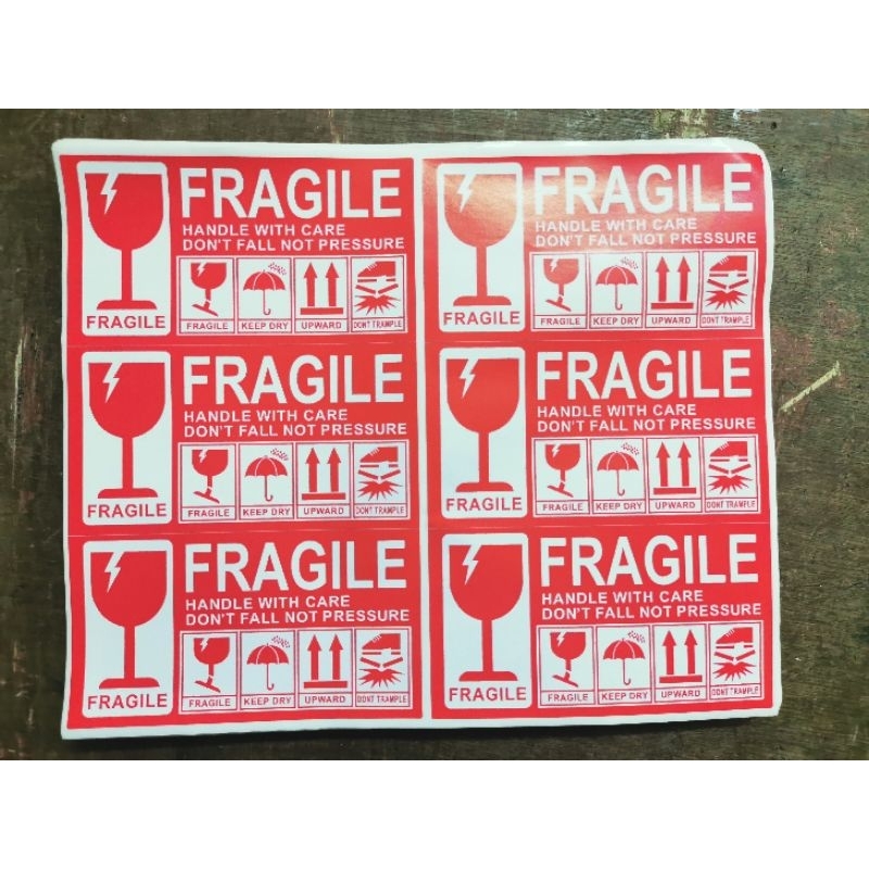 90pcs FRAGILE Sticker FRAGILE Label Warning (13cm x 7cm) | Shopee Malaysia