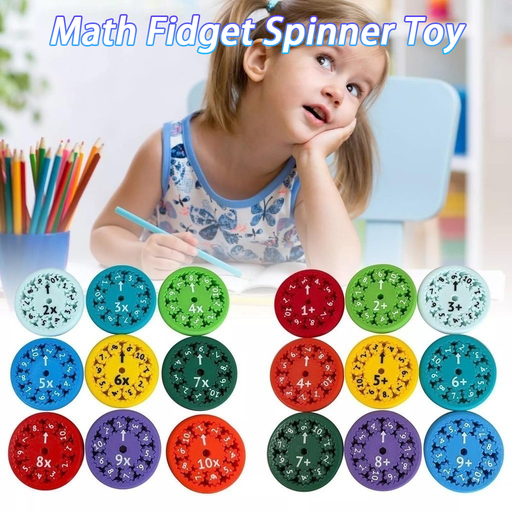 Math Fidget Spinners Educational Math Toys Fun Learning Addition ...