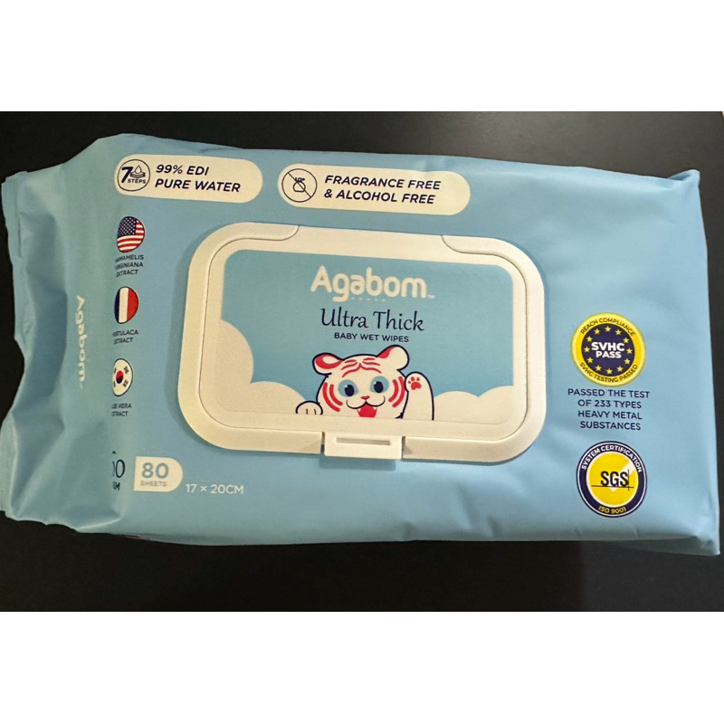 AGABOM Premium Ultra Thick Baby Wet Wipes 60gsm 80’s | Shopee Malaysia