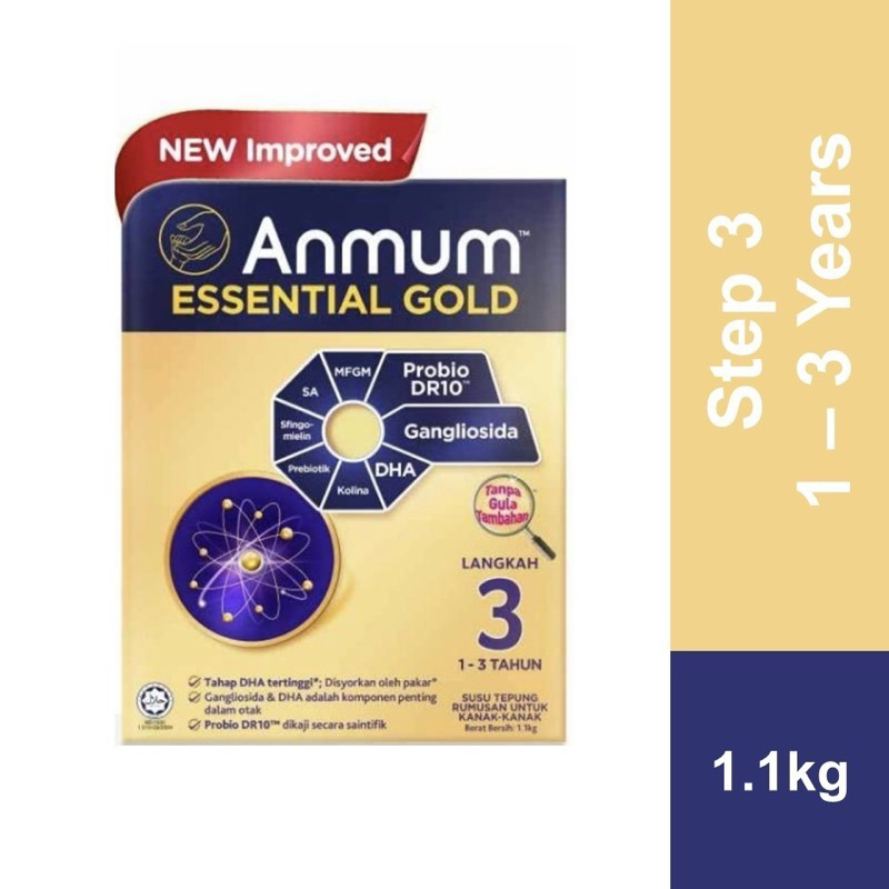 Anmum Essential Gold Step 3 Formula Milk Powder 1 - 6+ years 1.1kg / 1 ...
