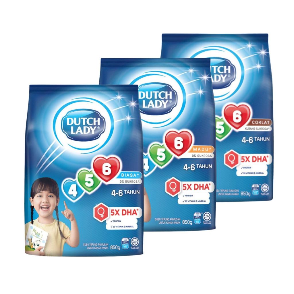 DUTCH LADY 456 850G (ORIGINAL, HONEY & CHOCOLATE) | Shopee Malaysia