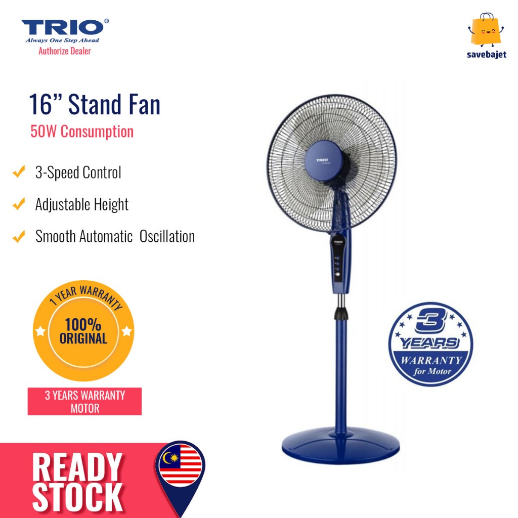 TRIO Kipas Berdiri Stand Fan (16") TSF-2162A | Shopee Malaysia