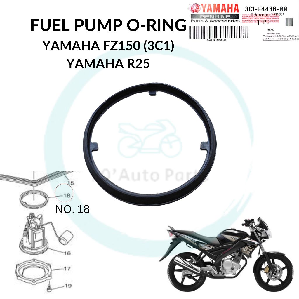 MOTOR YAMAHA FZ150 FZ150I FZ 3C1 R25 FUEL PUMP ORING O RING MINYAK PAM ...