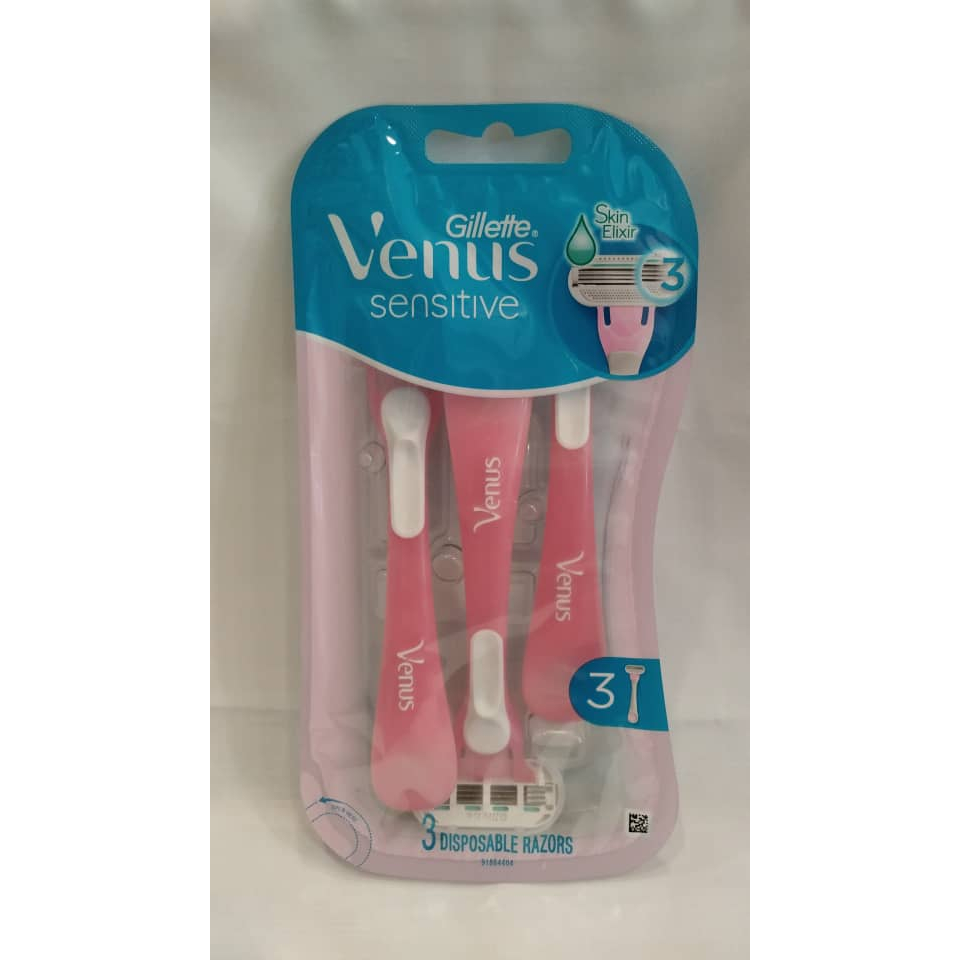 GILLETTE Venus Sensitive (3 disposable razor) | Shopee Malaysia